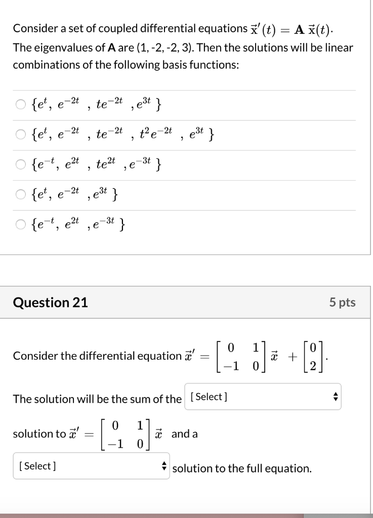 Solved Consider a set of coupled differential equations x' | Chegg.com