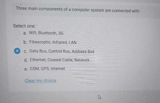 Solved Three main components of a computer system are | Chegg.com