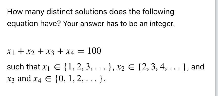 Solved How many distinct solutions does the following | Chegg.com