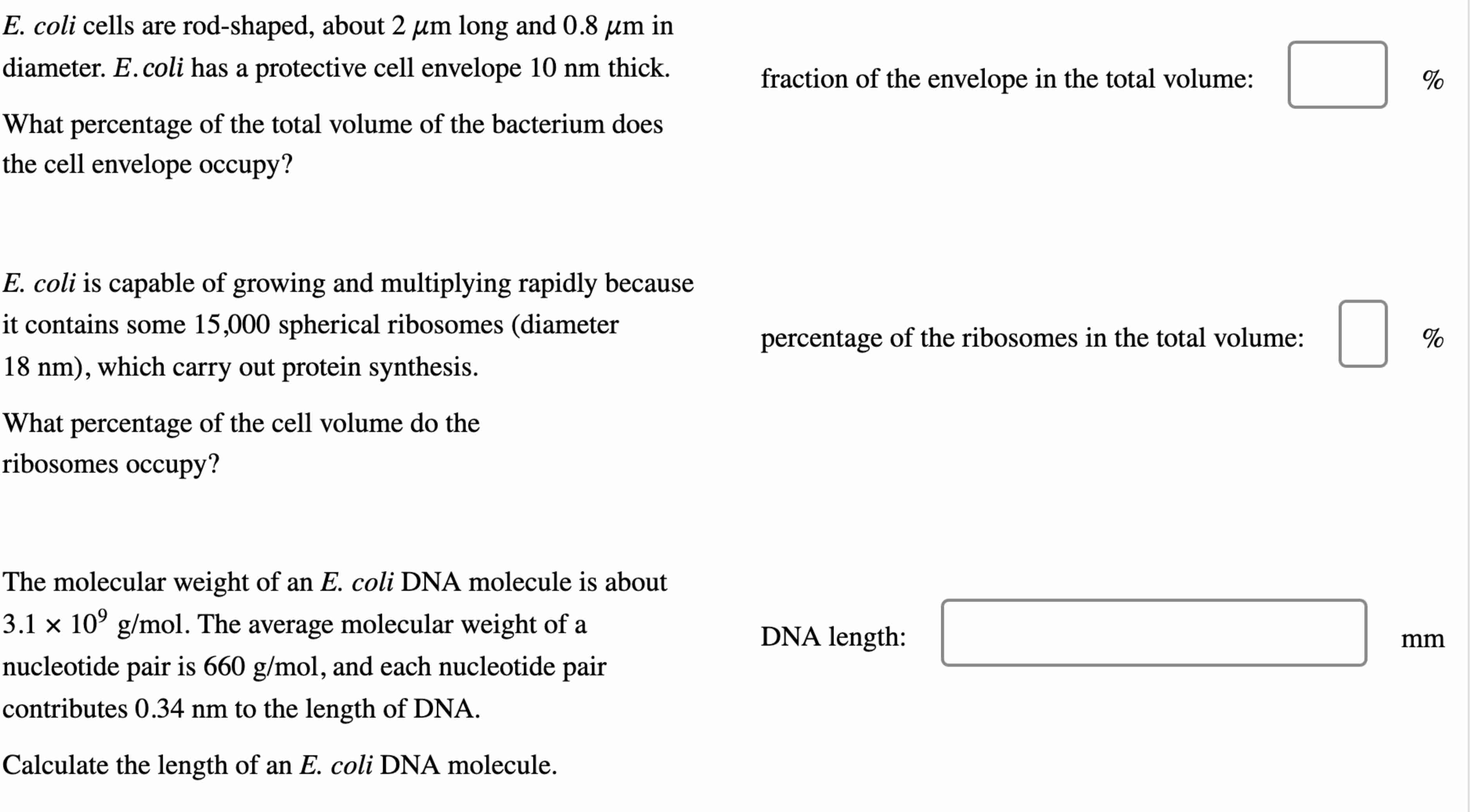 Solved E. ﻿coli is capable of growing and multiplying | Chegg.com