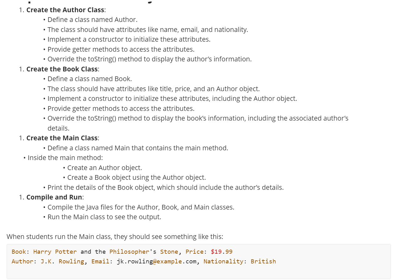Solved Create the Author Class:Define a class named | Chegg.com