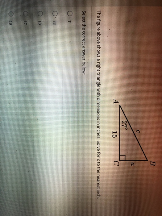 Solved 270 15 The figure above shows a right triangle with | Chegg.com
