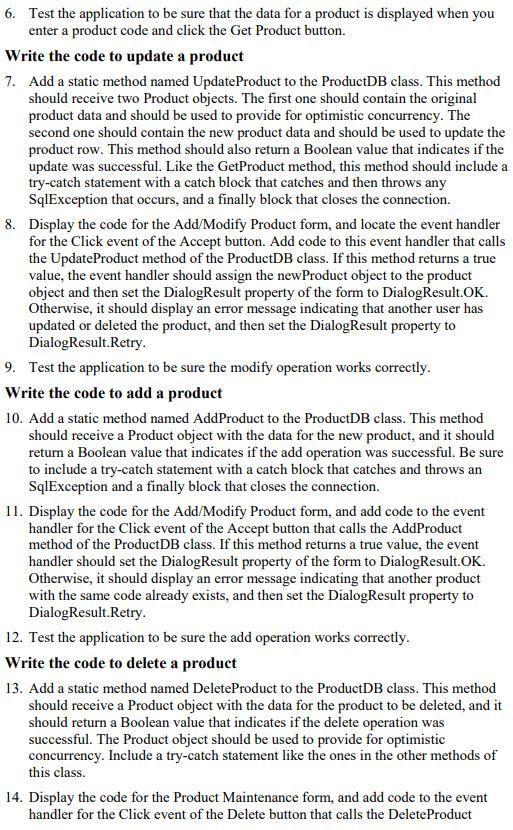 Murach's C# 2015 Product Maintenance Application | Chegg.com