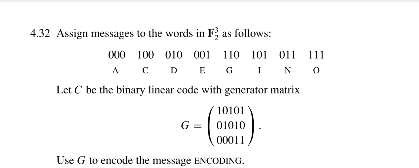 Solved 4.32 Assign messages to the words in F3 as follows: | Chegg.com