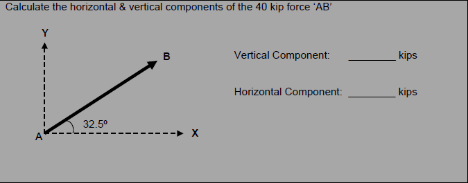 Solved Calculate the horizontal & vertical components of the | Chegg.com