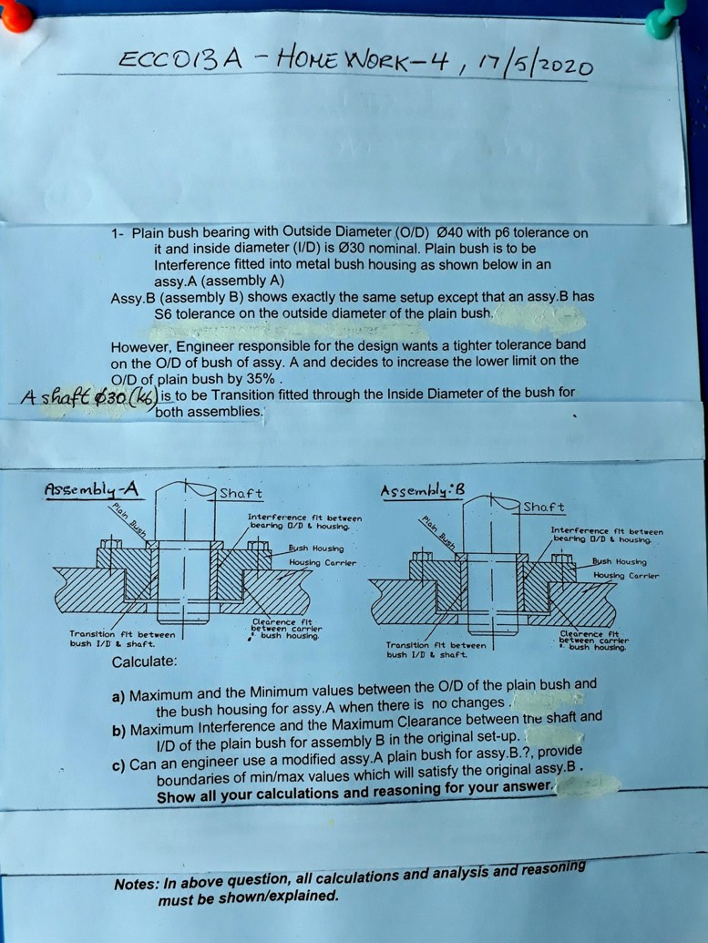 Solved BRITISH STANDARD Extracted from BS 4500 : 1969 | Chegg.com