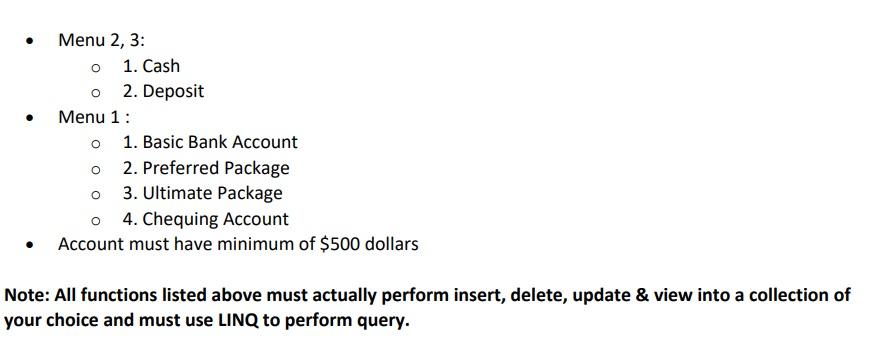 Solved Create a console app using C# and .Net Create an | Chegg.com