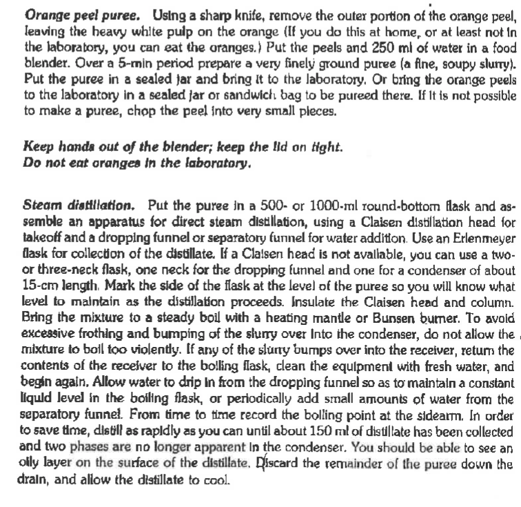 Solved Calculate % recovery of limonene. Include your | Chegg.com