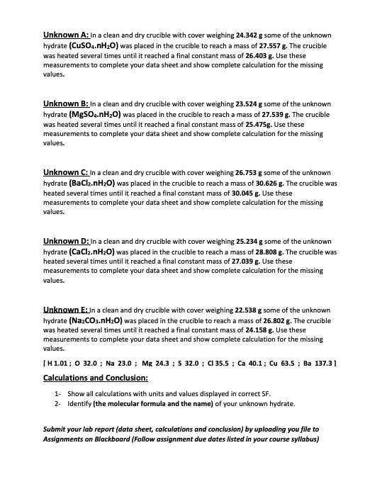 Solved Experiment #7 EMPIRICAL FORMULAS (p 41-54) Learning | Chegg.com
