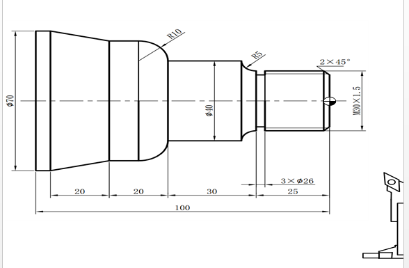 Solved The parts shown in the figure are machined on a CNC | Chegg.com
