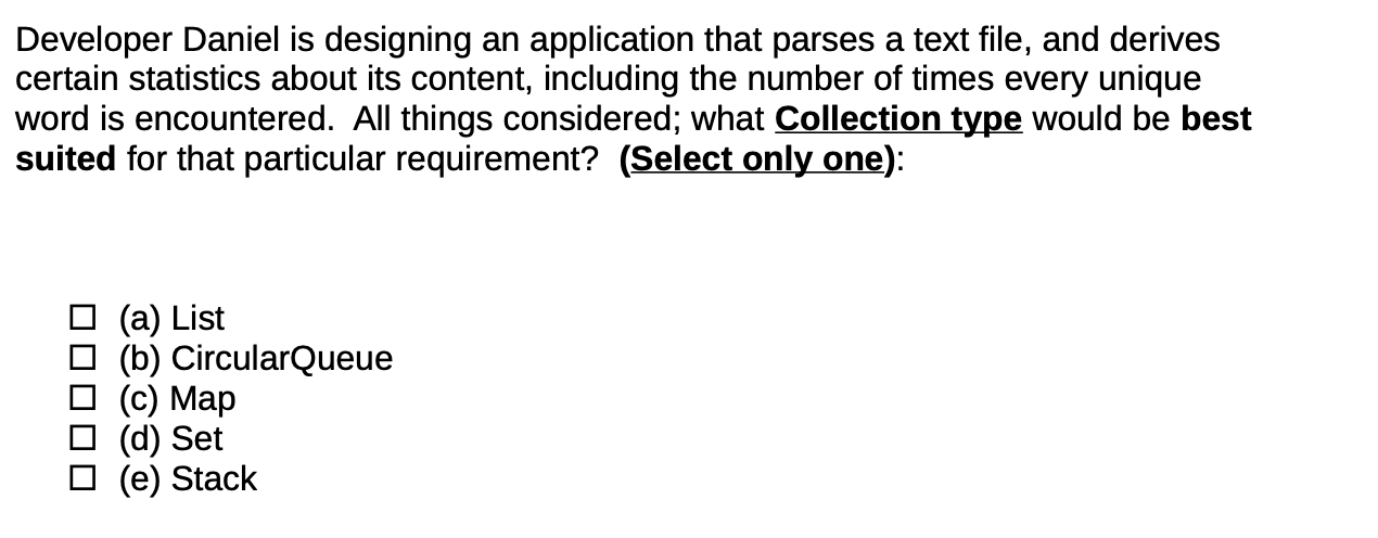 Solved Developer Daniel is designing an application that | Chegg.com
