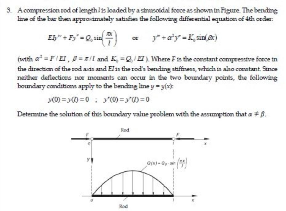 3. A compression rod of lengthlis loaded by a | Chegg.com