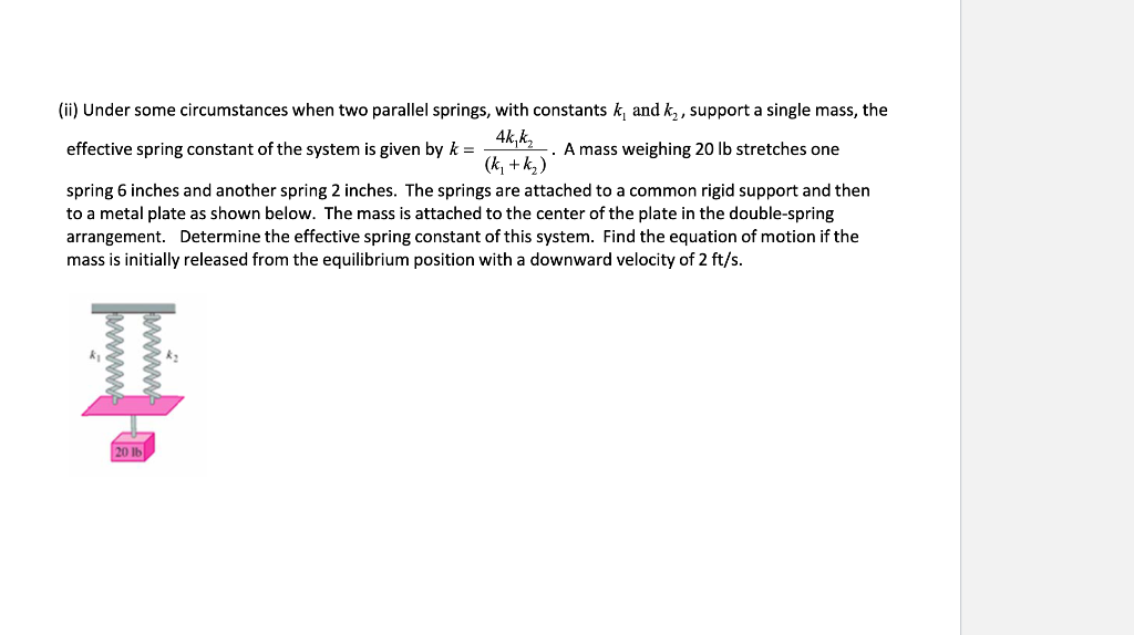 Solved (ii) Under some circumstances when two parallel | Chegg.com