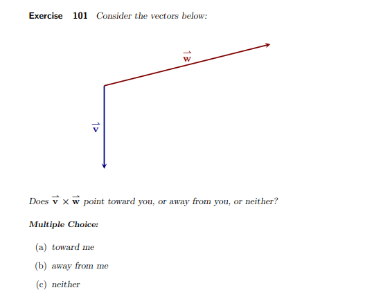Solved Exercise 101 ﻿Consider the vectors below and | Chegg.com