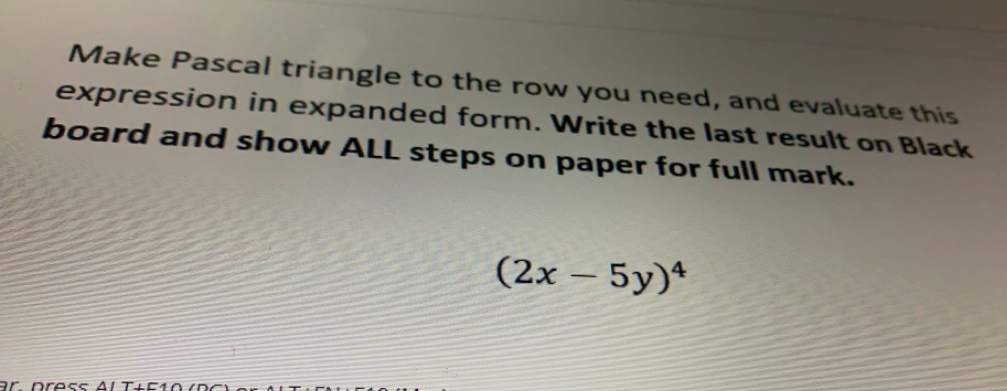 Solved Make Pascal triangle to the row you need, and | Chegg.com