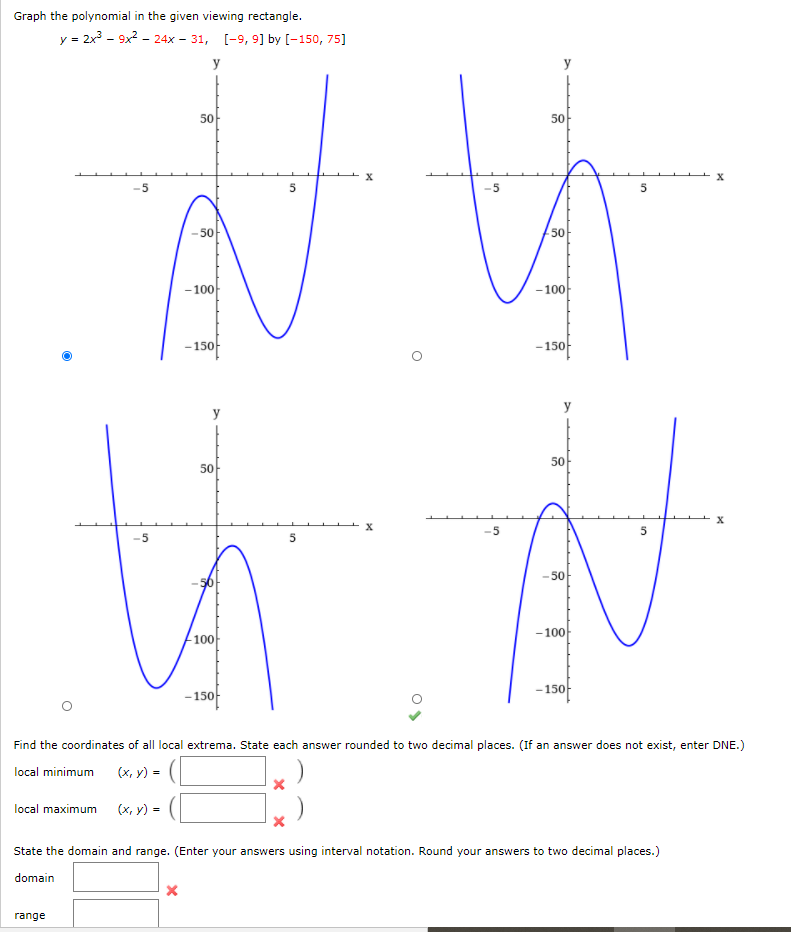 Solved Graph the polynomial in the given viewing rectangle. | Chegg.com