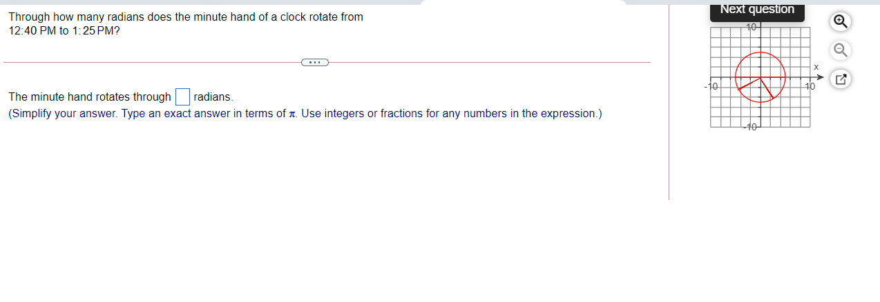 Solved Next question Through how many radians does the | Chegg.com