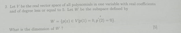 Solved Let V ﻿be the real vector space of all polynomials in | Chegg.com
