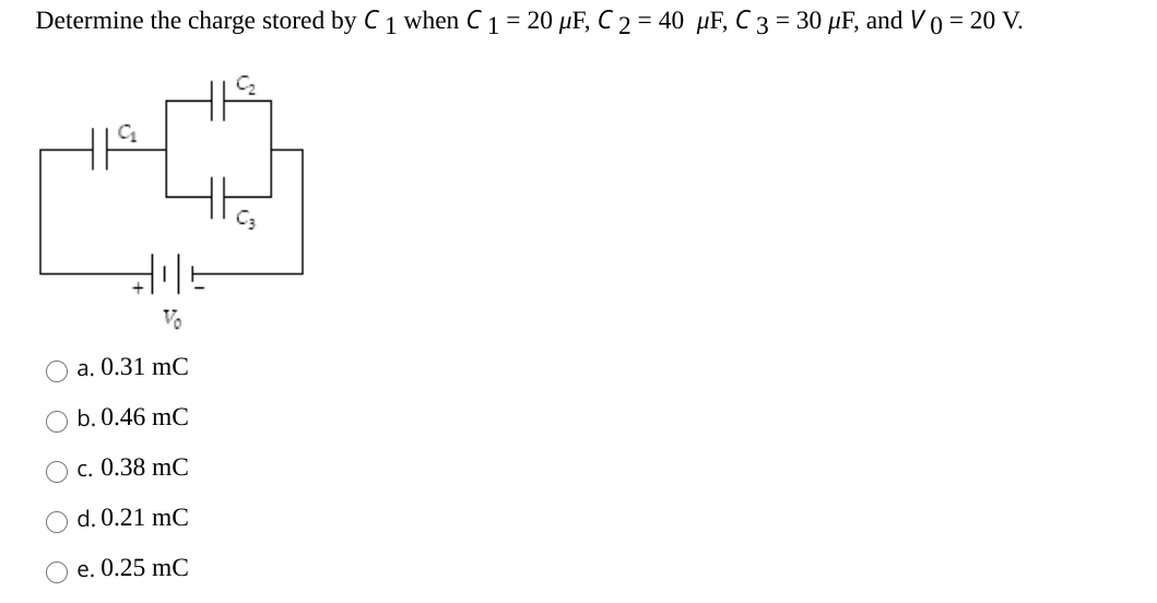 Solved Determine the charge stored by C1 when C1 = 20 pF, C2 | Chegg.com