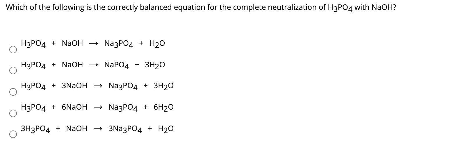 Solved Which of the following is the correctly balanced | Chegg.com