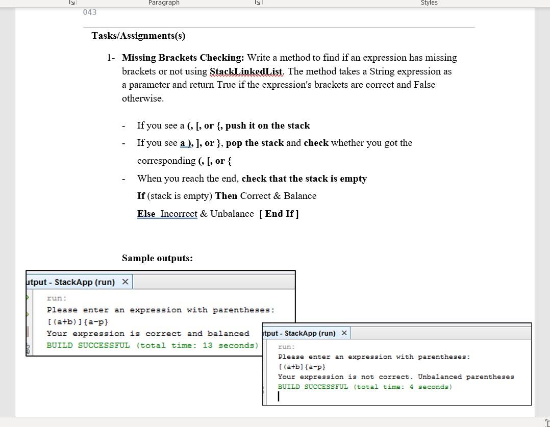 Solved In data structure java (stack) , please solve this | Chegg.com