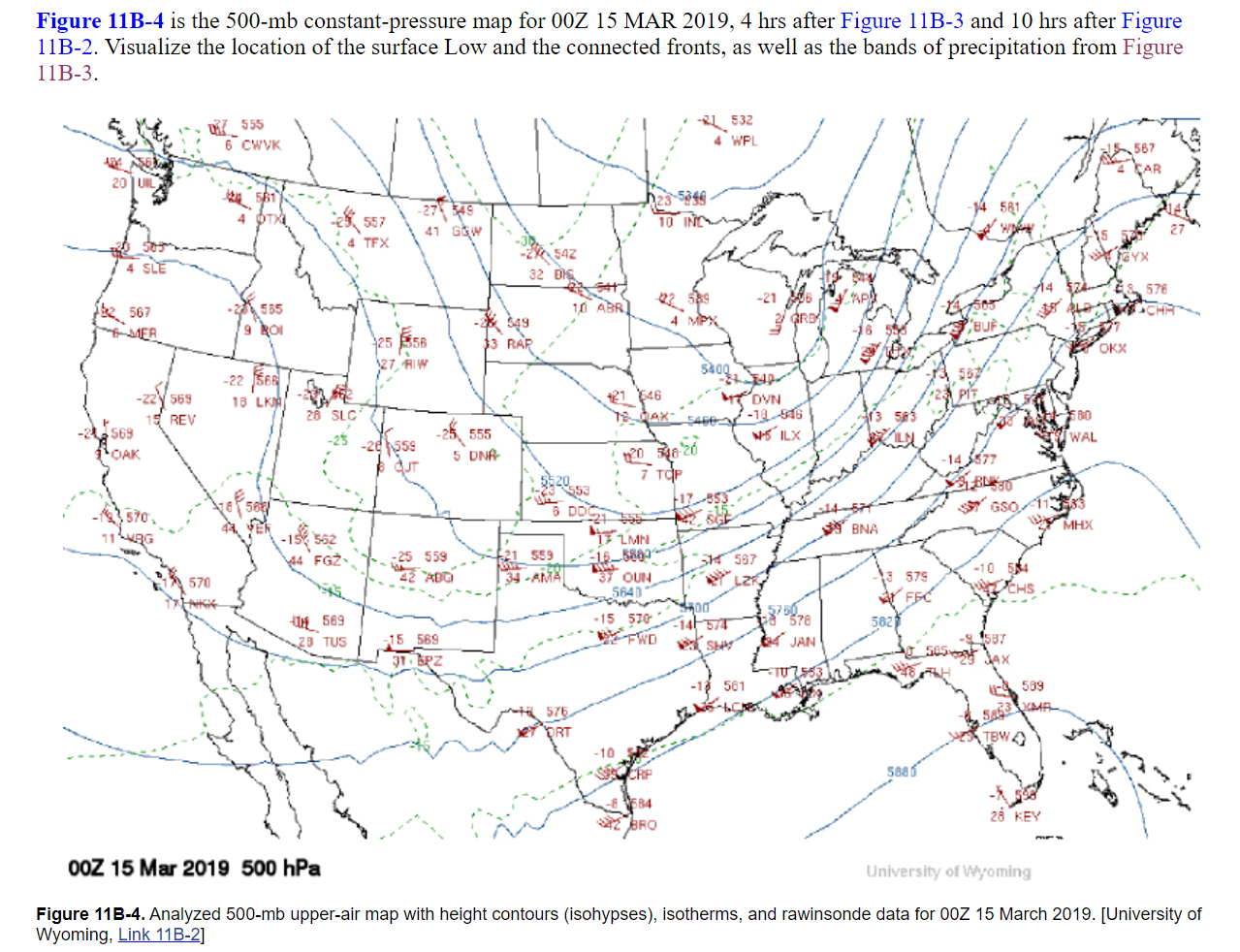 Solved 20Z 14 MAR 2019 Isobars, Fronts. Radar & Data Fronts | Chegg.com
