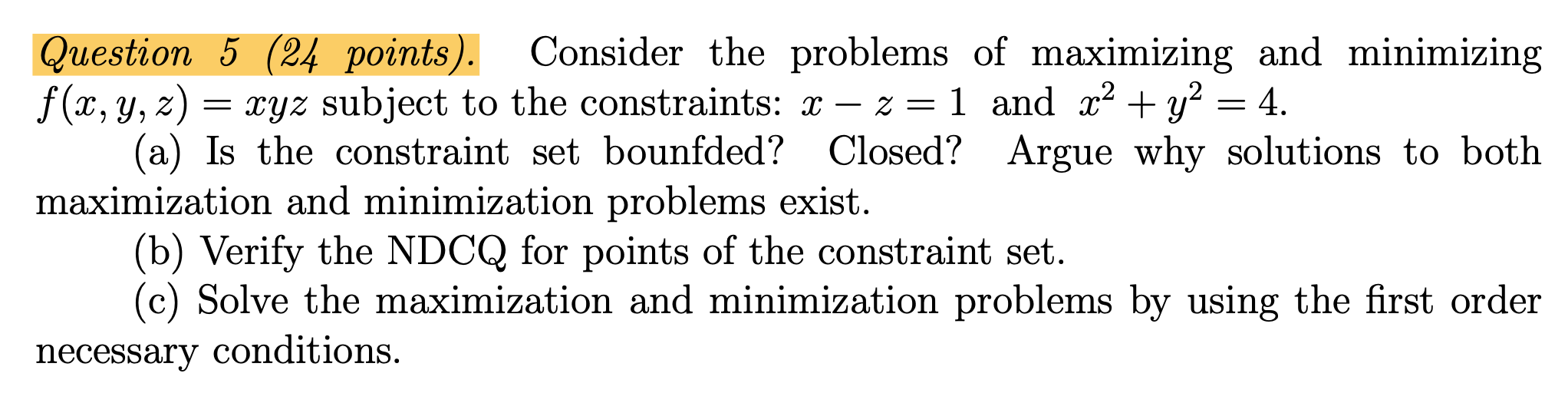 Solved Question 5 (24 points). Consider the problems of | Chegg.com Solved Question 5 (24 points). Consider the problems of | Chegg.com