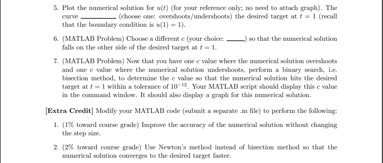 Solved • Numerical Preliminary Euler's method can be applied | Chegg.com