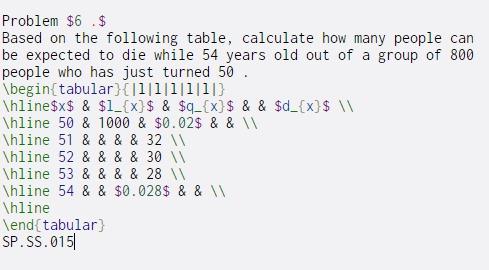 Solved Problem $6 $ Based on the following table, calculate | Chegg.com
