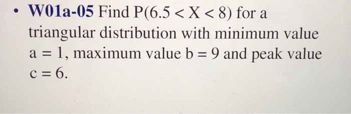 Solved W01a-05 Find P(6.5