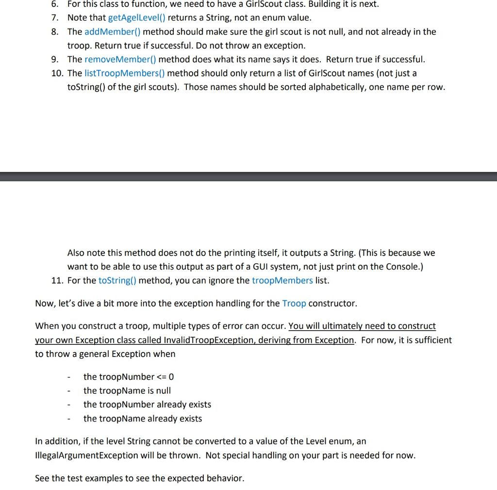 Solved Need help coding with the troops class and | Chegg.com