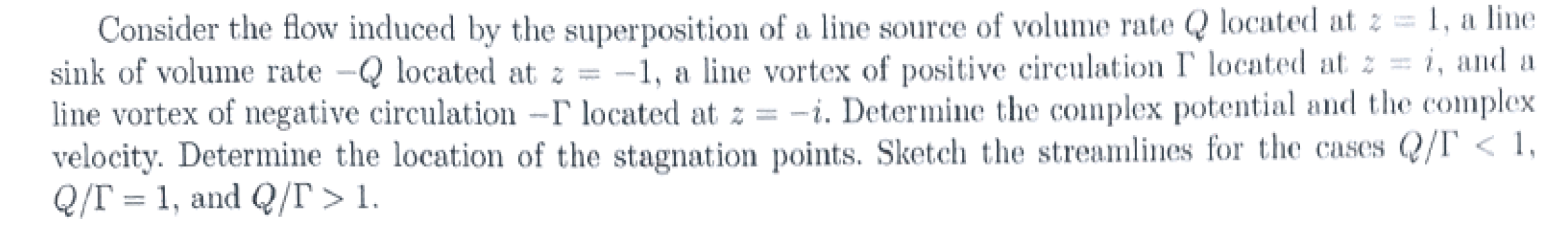 1 Consider the flow induced by the superposition of a | Chegg.com
