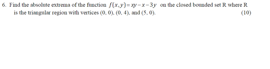Solved 5. Find the absolute extrema of the function | Chegg.com