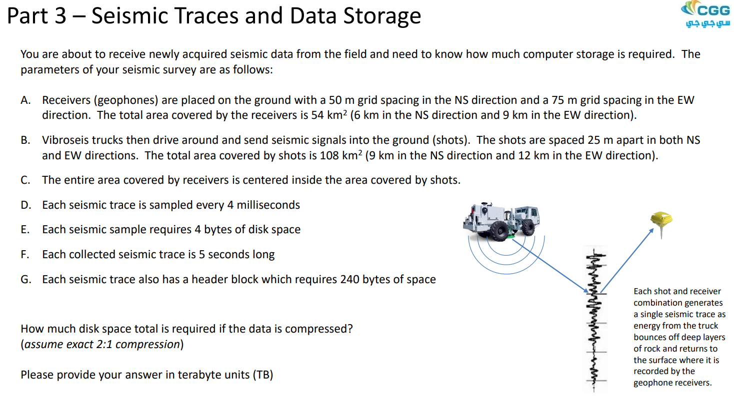 Solved You are about to receive newly acquired seismic data | Chegg.com