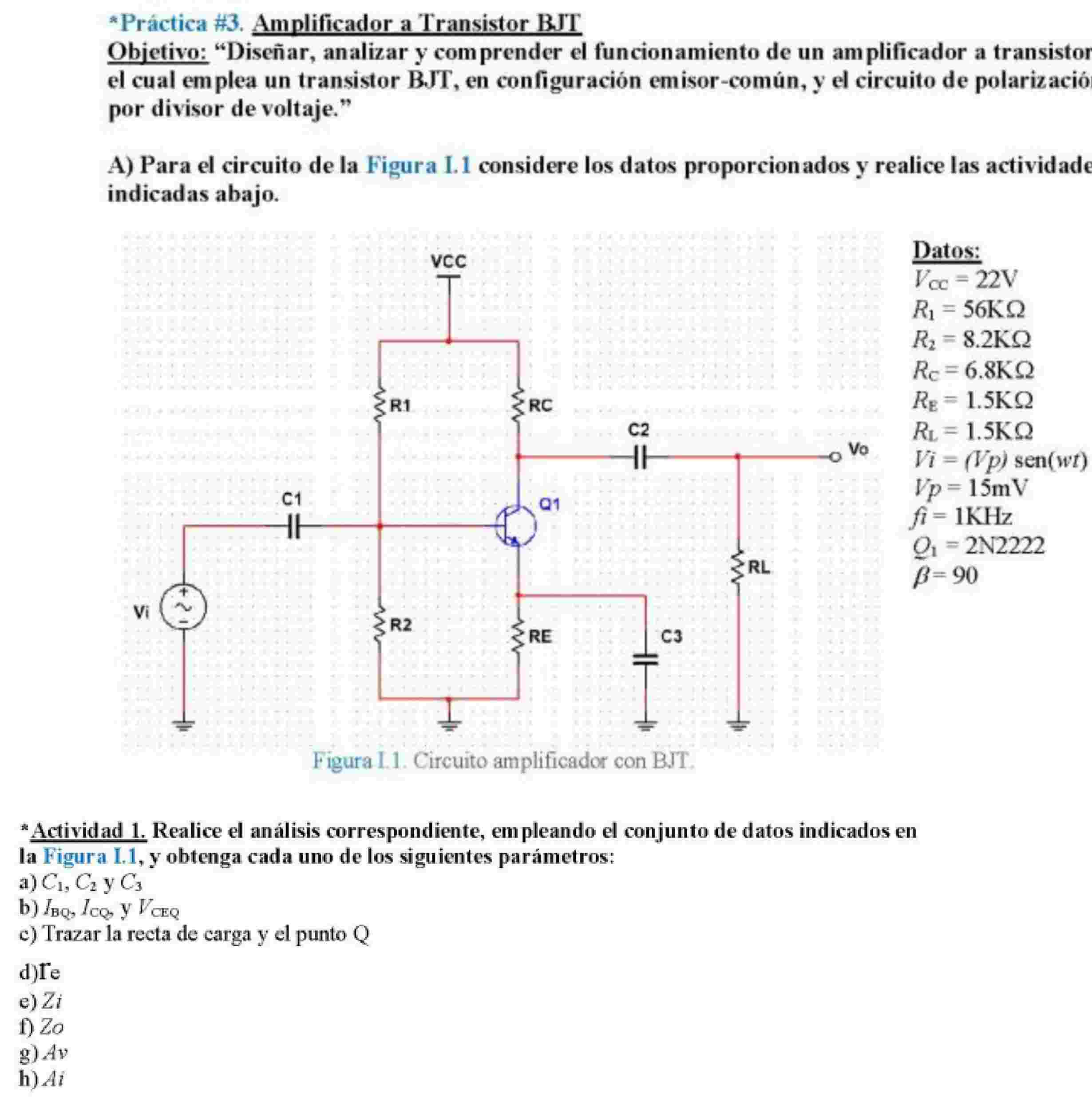 Solved by an EXPERT Para el ﻿circuito de la ﻿figura 1.1 ﻿Realice el | Chegg.com