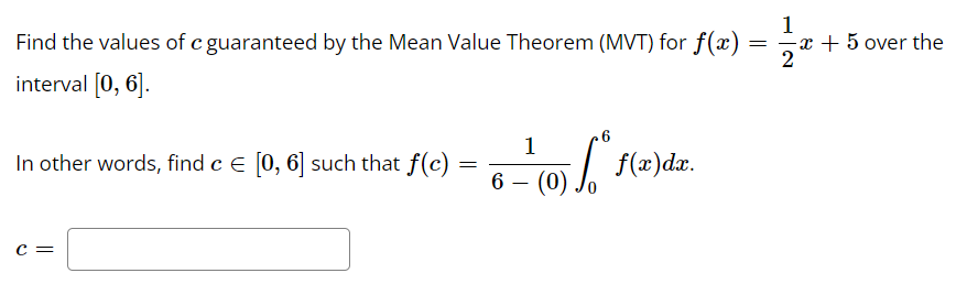 Solved Find the values of c guaranteed by the Mean Value | Chegg.com