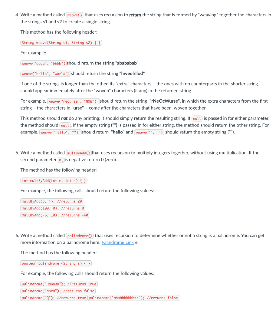Solved For this assignment you are going to write six | Chegg.com