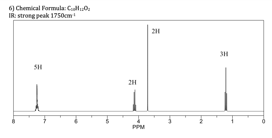 7) Chemical Formula: C8H11N IR: weak peak at 3400cm-1 | Chegg.com