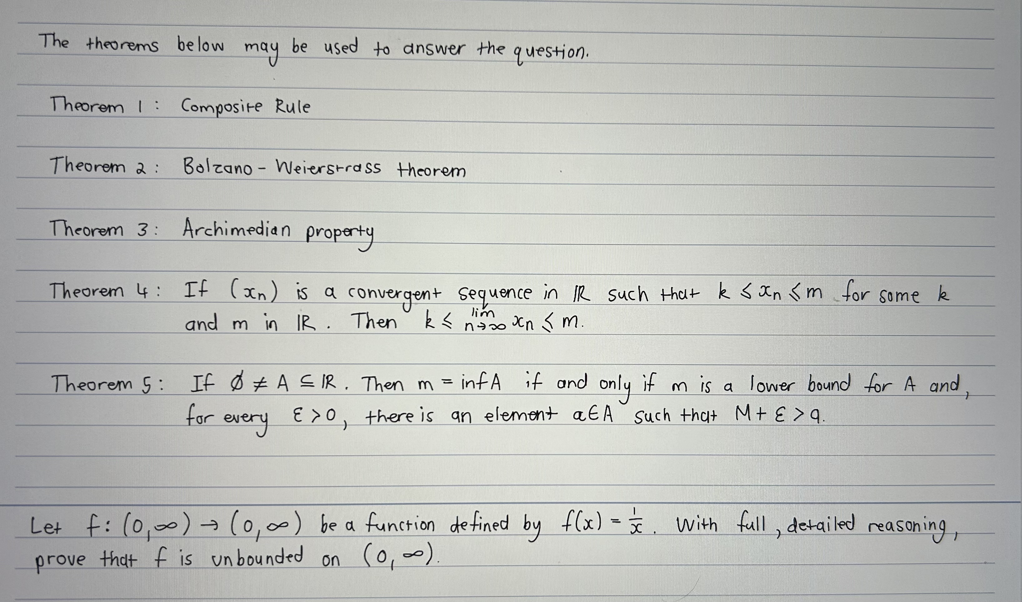 Solved Theorem 4: If (xn) is a convergent sequence in R such | Chegg.com