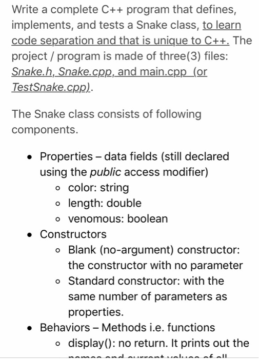 Solved Write a complete C+ program that defines implements, | Chegg.com