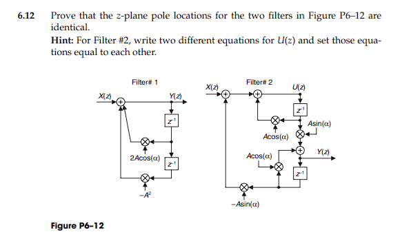 Solved 2 Prove that the z-plane pole locations for the two | Chegg.com
