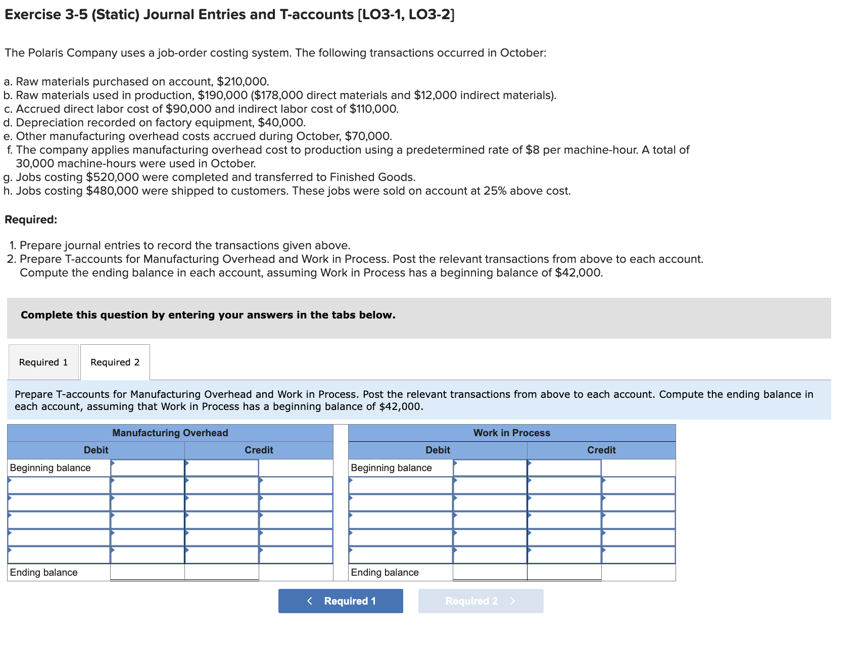 Solved Exercise 3-5 (Static) ﻿Journal Entries and T-accounts | Chegg.com