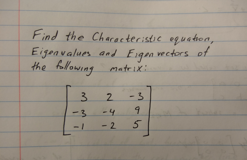 Solved Find the Charac teristic eguathen, gea values the | Chegg.com