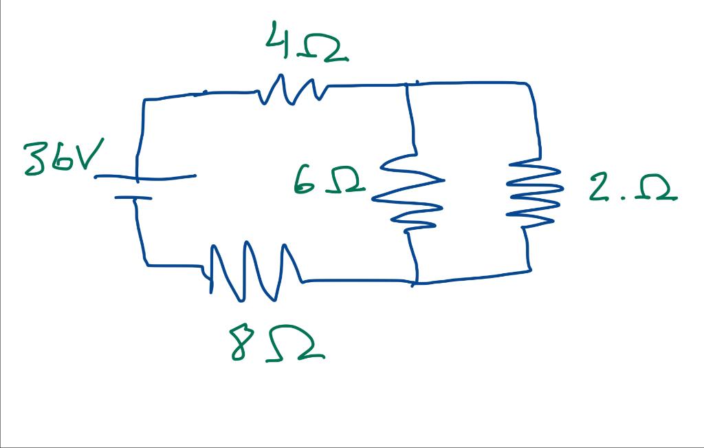 Solved 1) Find current passing through 2 ohm resistor 2) | Chegg.com