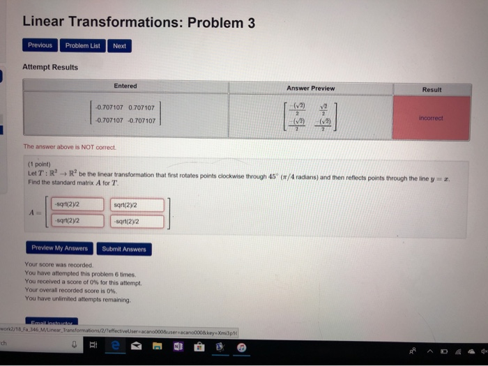 Solved let T : R2 —> R2 be the linear transformation that | Chegg.com