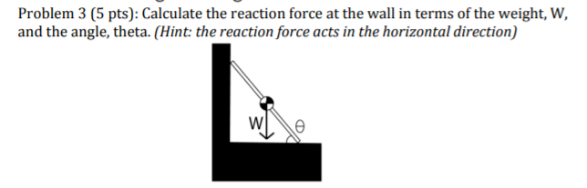 Problem 3 (5 pts): Calculate the reaction force at | Chegg.com