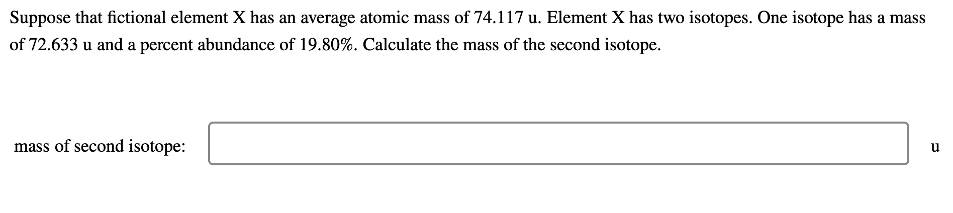 Solved Suppose that fictional element X has an average | Chegg.com Solved Suppose that fictional element X has an average | Chegg.com