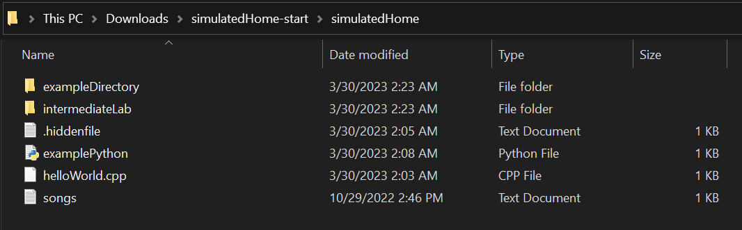 Solved Take the following starting directory: | Chegg.com