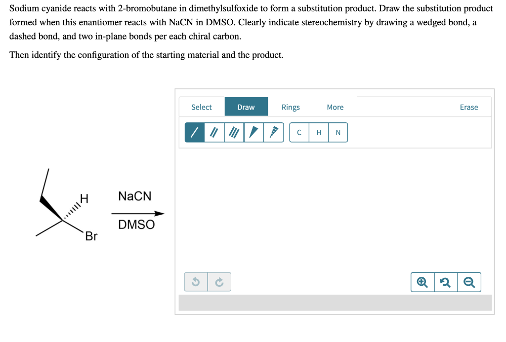 Solved Sodium cyanide reacts with 2-bromobutane in | Chegg.com