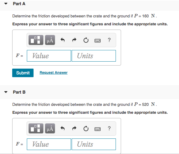Solved The coefficients of static and kinetic friction | Chegg.com